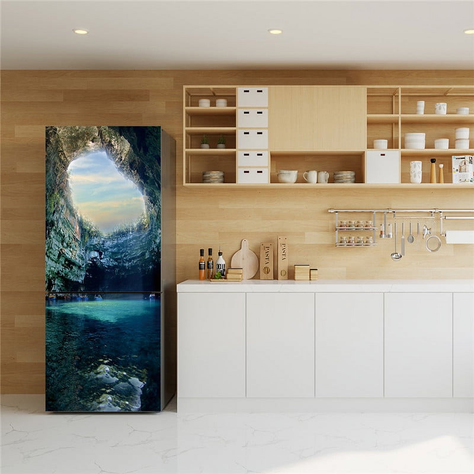 Door Poster For Refrigerator Pink Crystal Rose Home Decorative Fridge ...