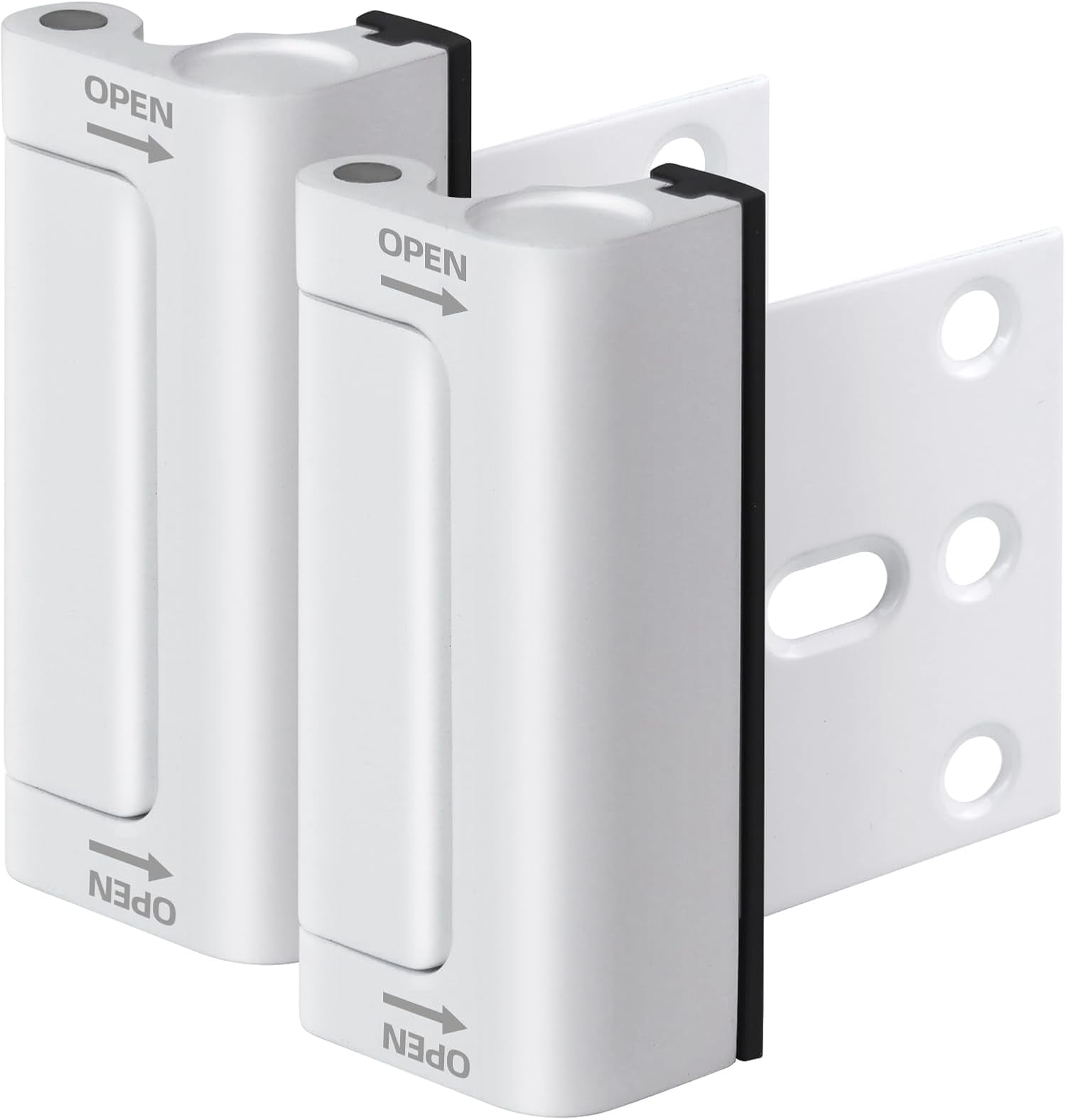 Door Reinforcement Lock, 2- Upgraded White Front Door Locks for Safety ...