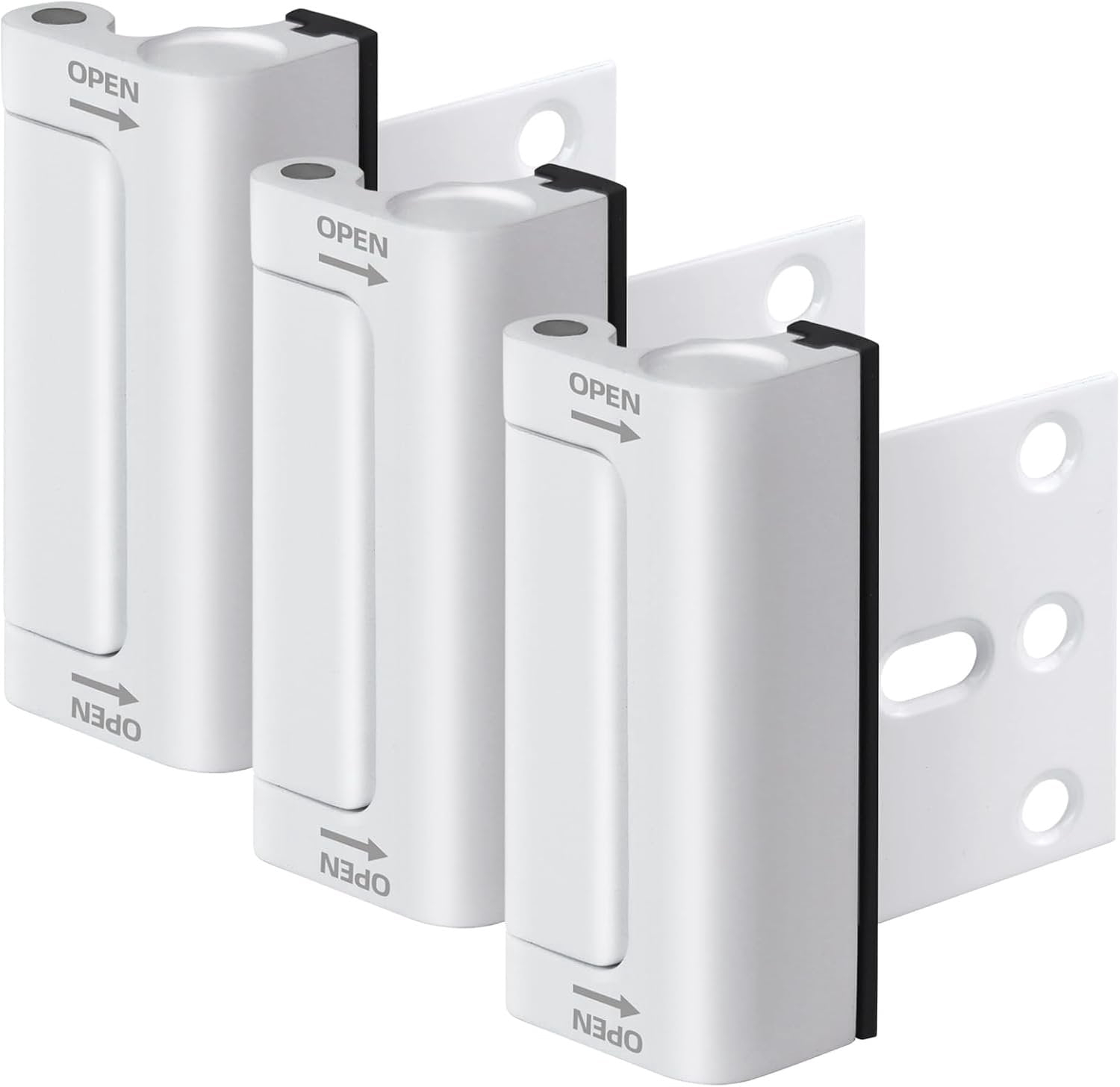 Door Reinforcement Lock, 3-Pack Upgraded White Front Door Locks for ...