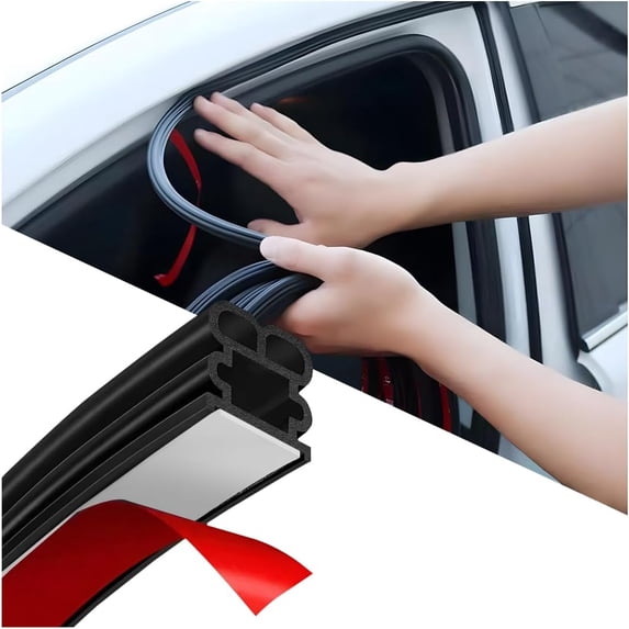 Door Seal Strip, 26.25ft Rubber Double Layer Self Adhesive Automotive ...