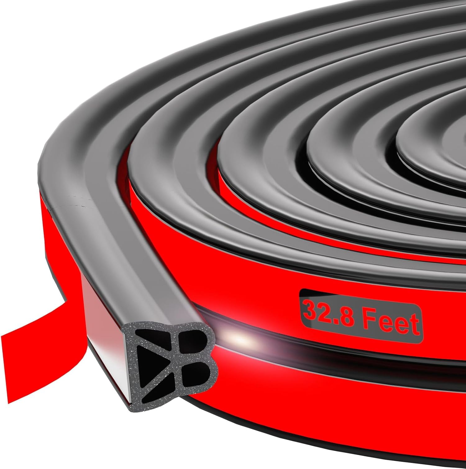 Door Seal Strip Pyramid Structure, 32.8ft Rubber Automotive ...