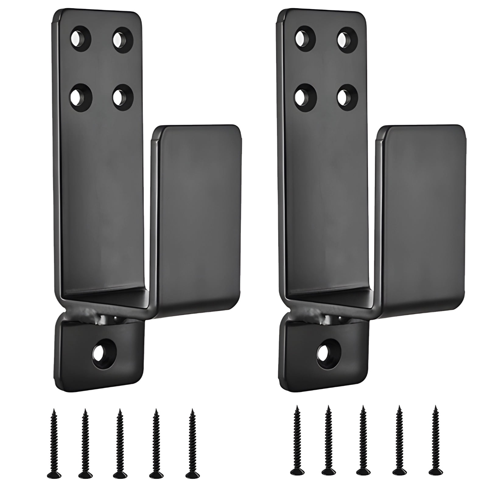 Door Security Bar Bracket Set, 2 Pcs Heavy Duty Steel Door Barricade ...