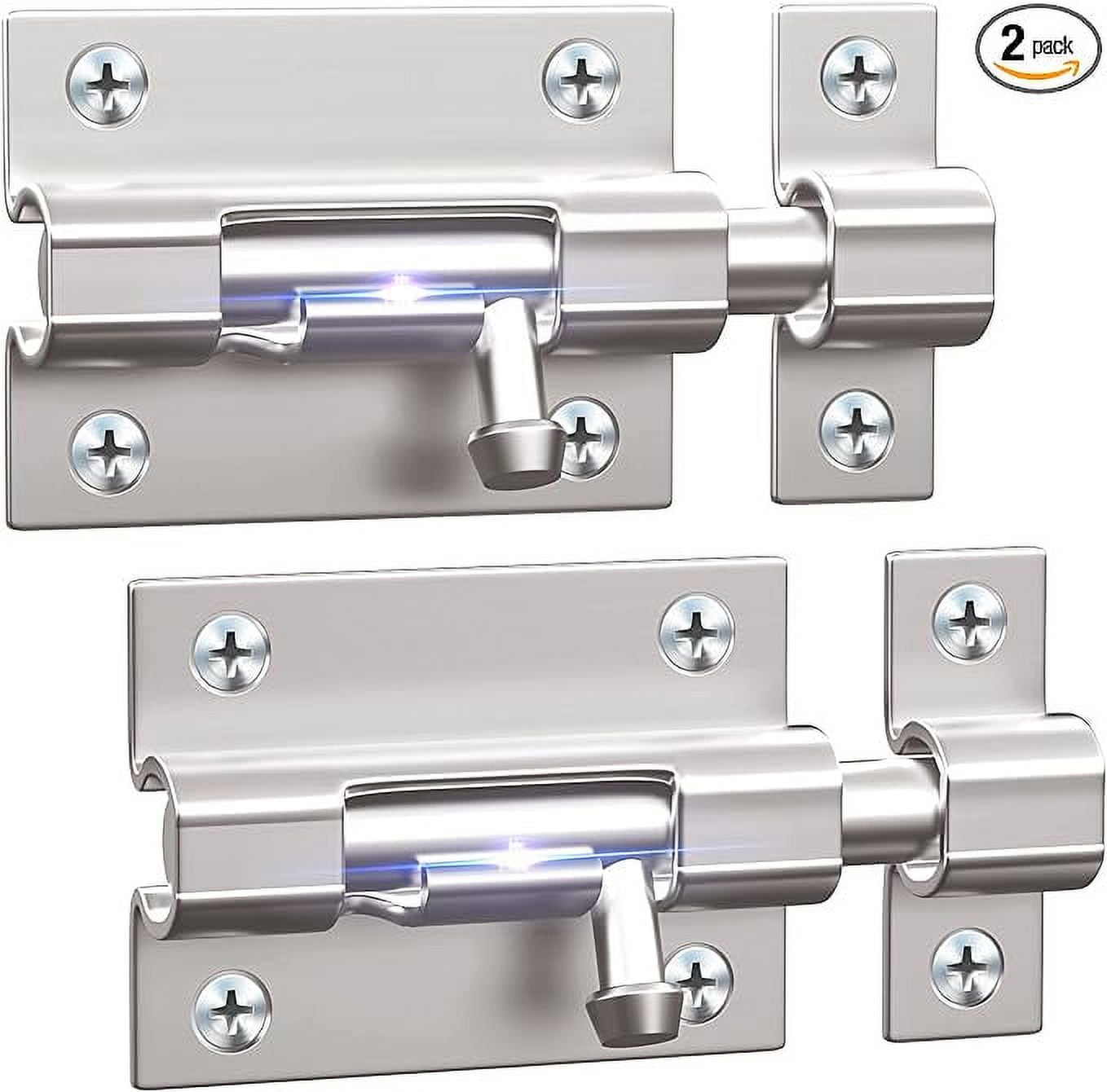 Door Security Slide Latch Lock, Keyless Entry Door Lock, Thickened Heavy Duty Steel Sliding Door ...