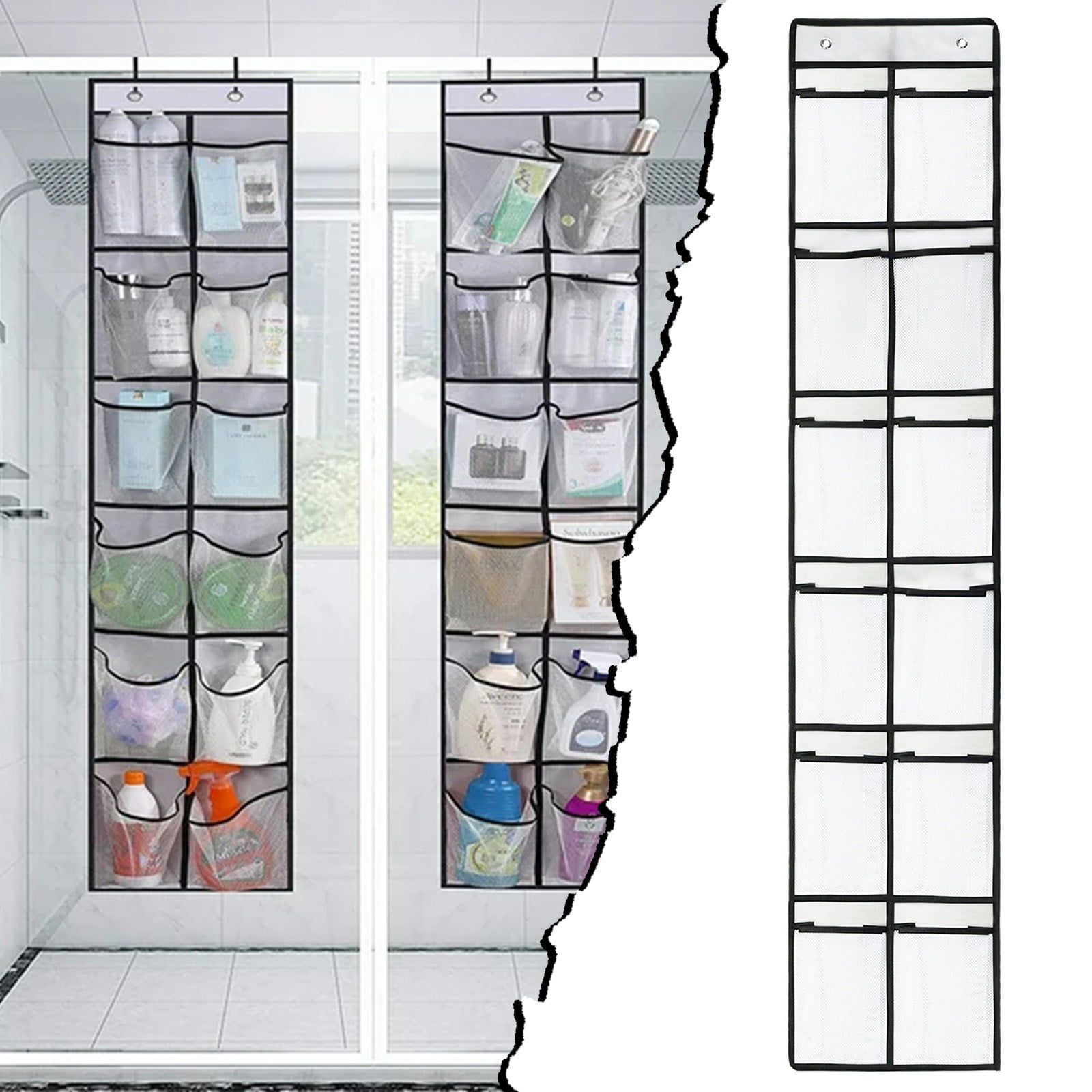 Over The Door Shoe Organizer, 12 Clear Pockets Hanging Shoe Rack for ...