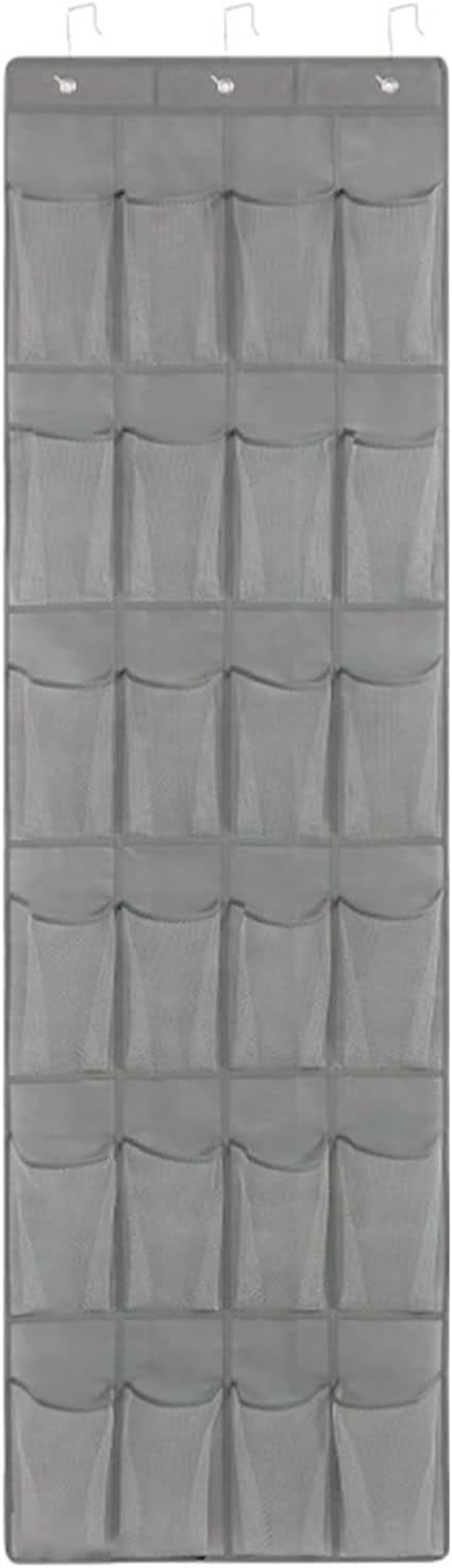 Over the Door Shoe Organizer,24 Breathable Mesh Pockets,Space Saving ...
