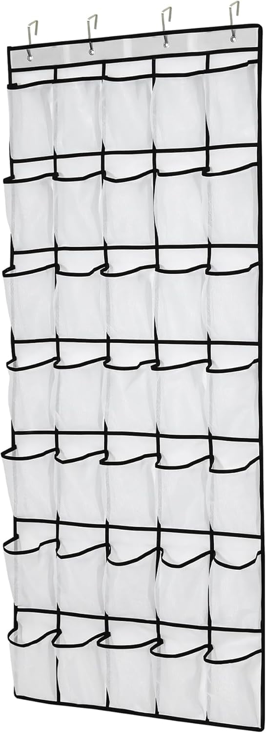 Over The Door Shoe Organizer, Mesh Pockets Shoe Holder Rack, Capacity ...