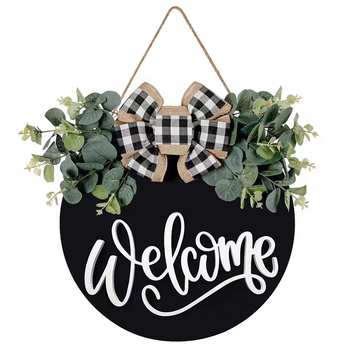 Door Sign Farmhouse Porch Décor Rustic Door Hanger for Front Door ...