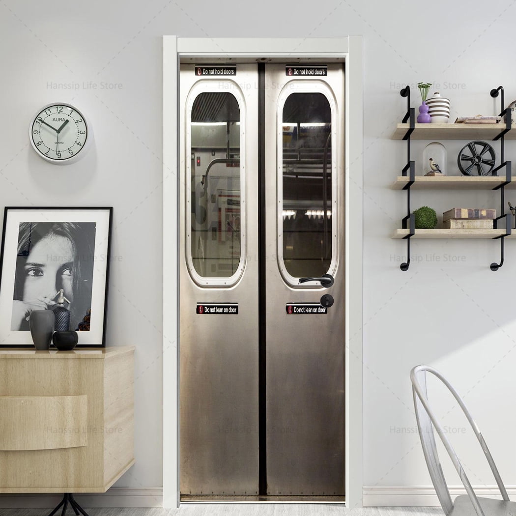 Door Size Murals 3D Wallpaper Waterproof Self Adhesive Home Decor Landscape Wooden Design PVC ...