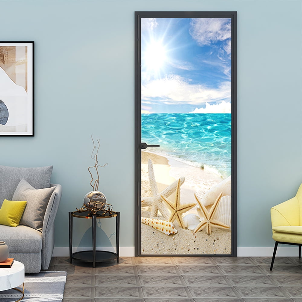 Door Sticker 3d Wallpaper In Door Wrap Wall Sticker Removable Door ...