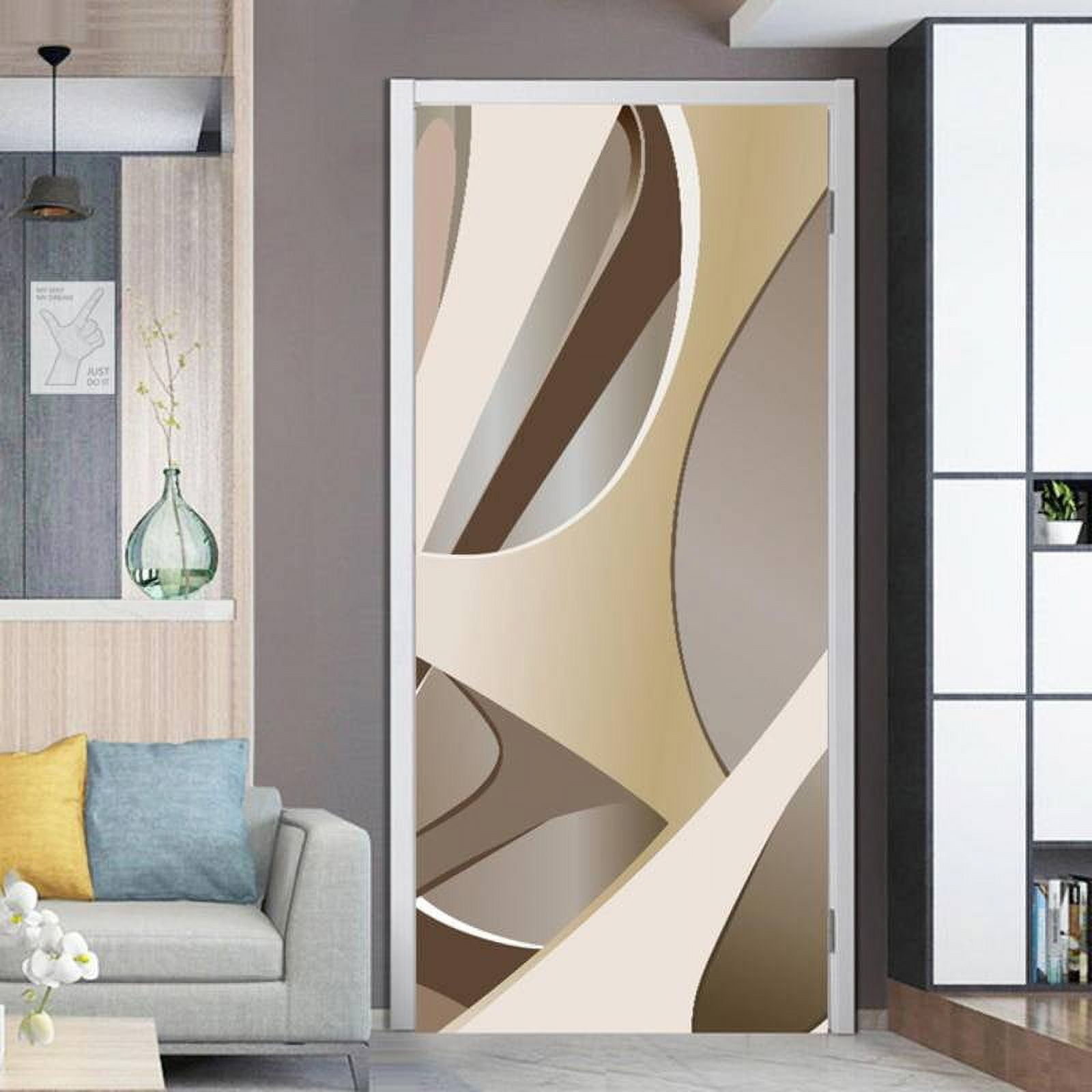 Door Sticker Flower Tree Wallpaper for Living Room Bedroom Wall Paper ...