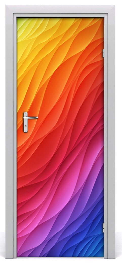 Door Sticker Landscape Cartoon PVC Self-adhesive Door Sticker ...