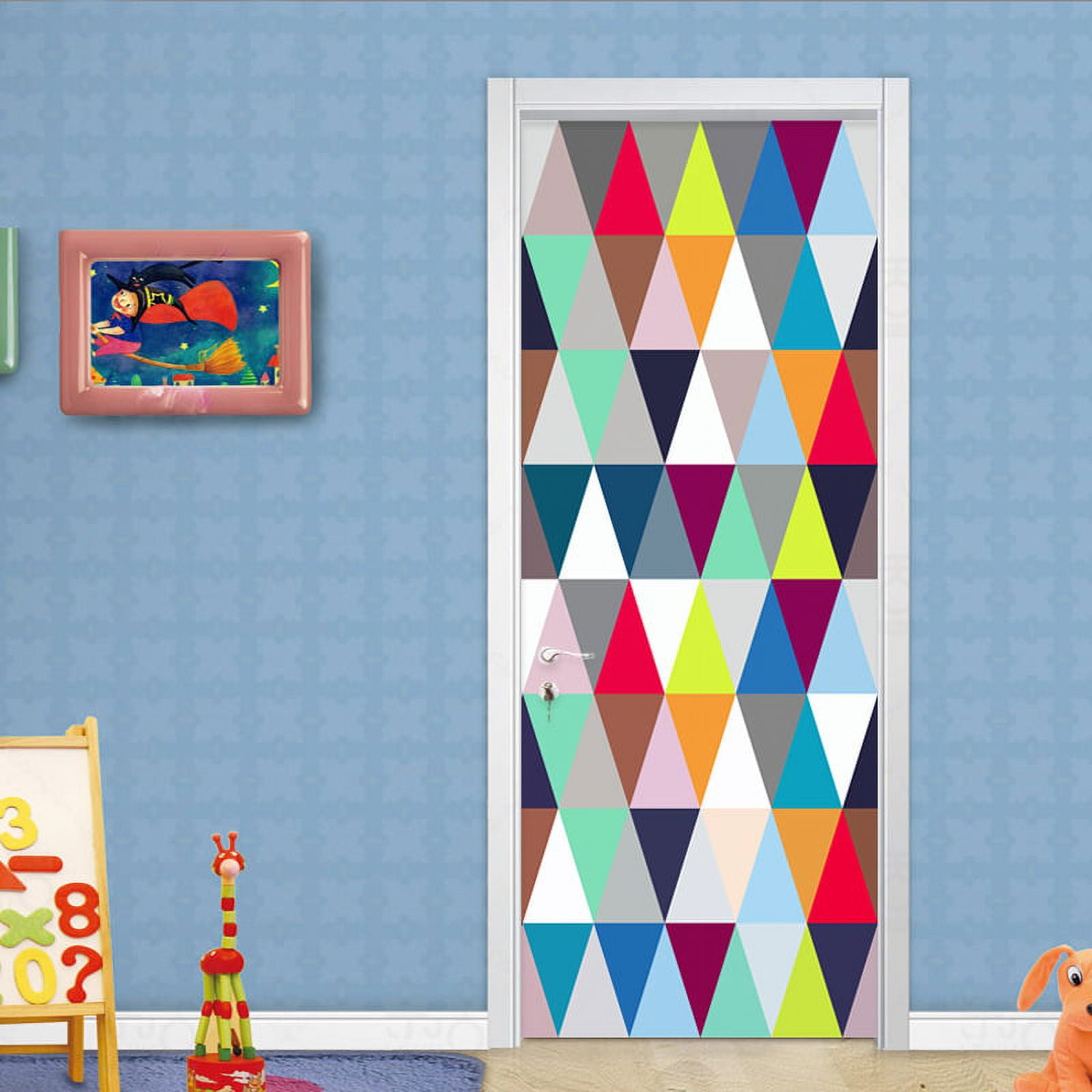 Door Sticker Lovely Moon Wallpaper Decal Removable Self-adhesive Mural ...