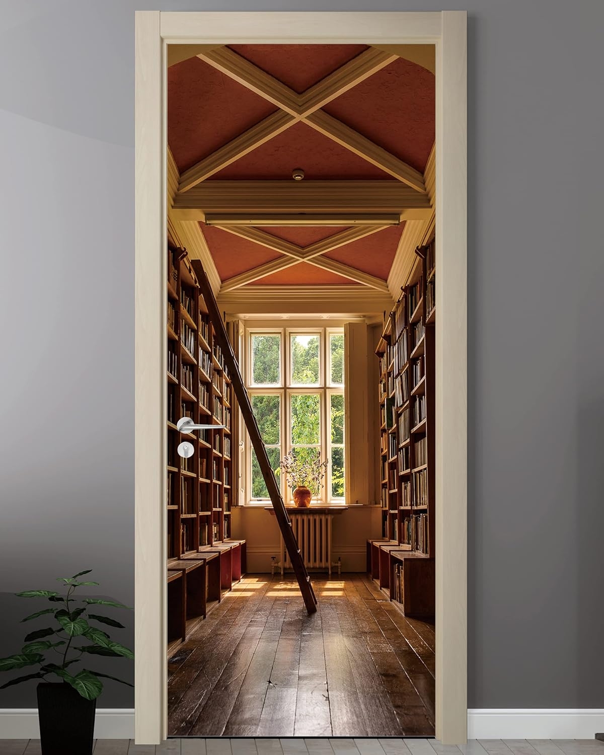 Door Sticker - Peel And Stick Mural, Removable Self-Adhesive Wallpaper ...