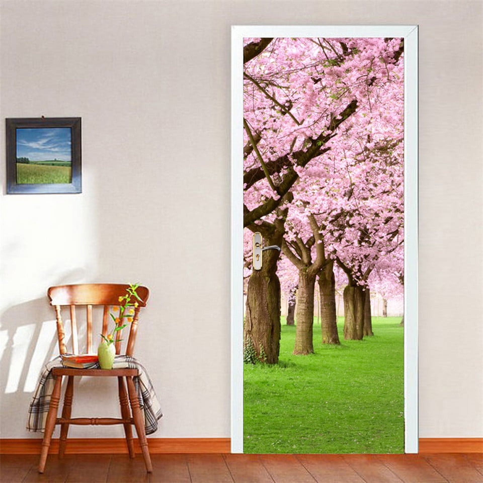 Door Sticker Self-adhesive Waterproof Wallpaper Home Design Living Room ...