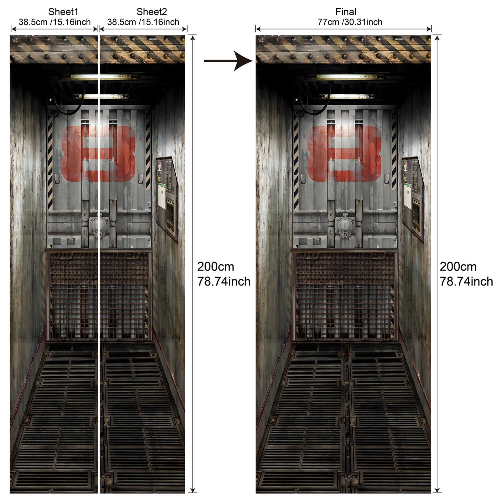 Door Stickers Murals Peel And Stick DIY Door Wallpaper Removable PVC ...