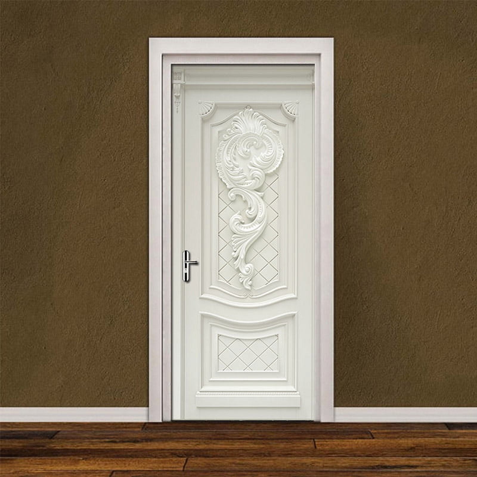 Door Stickers PVC Waterproof Living Room Bedroom Door Wallpaper Self ...