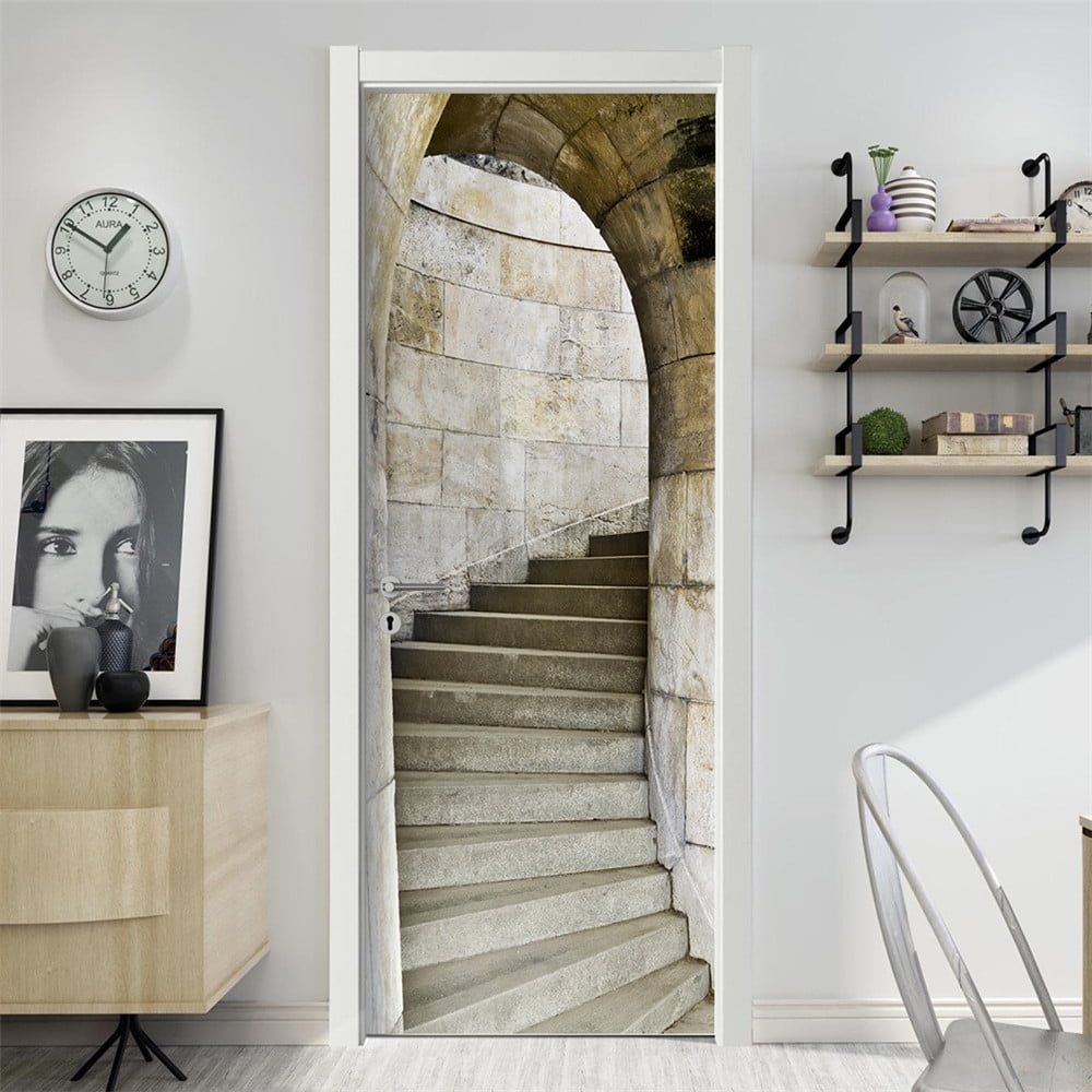 Door Stickers Self Adhesive Mural Wallpaper Poster PVC Removable ...