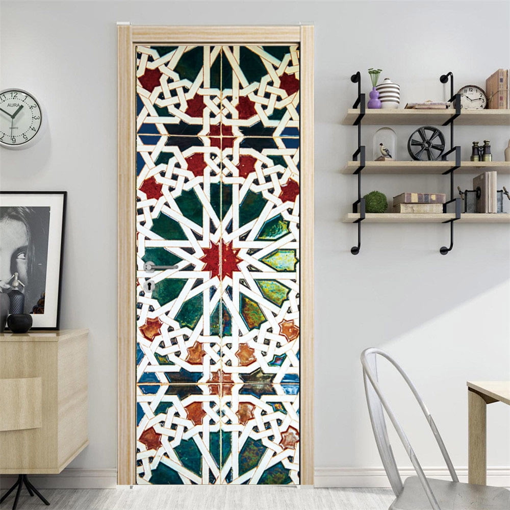 Door Stickers Self Adhesive Mural Wallpaper Poster PVC Removable ...