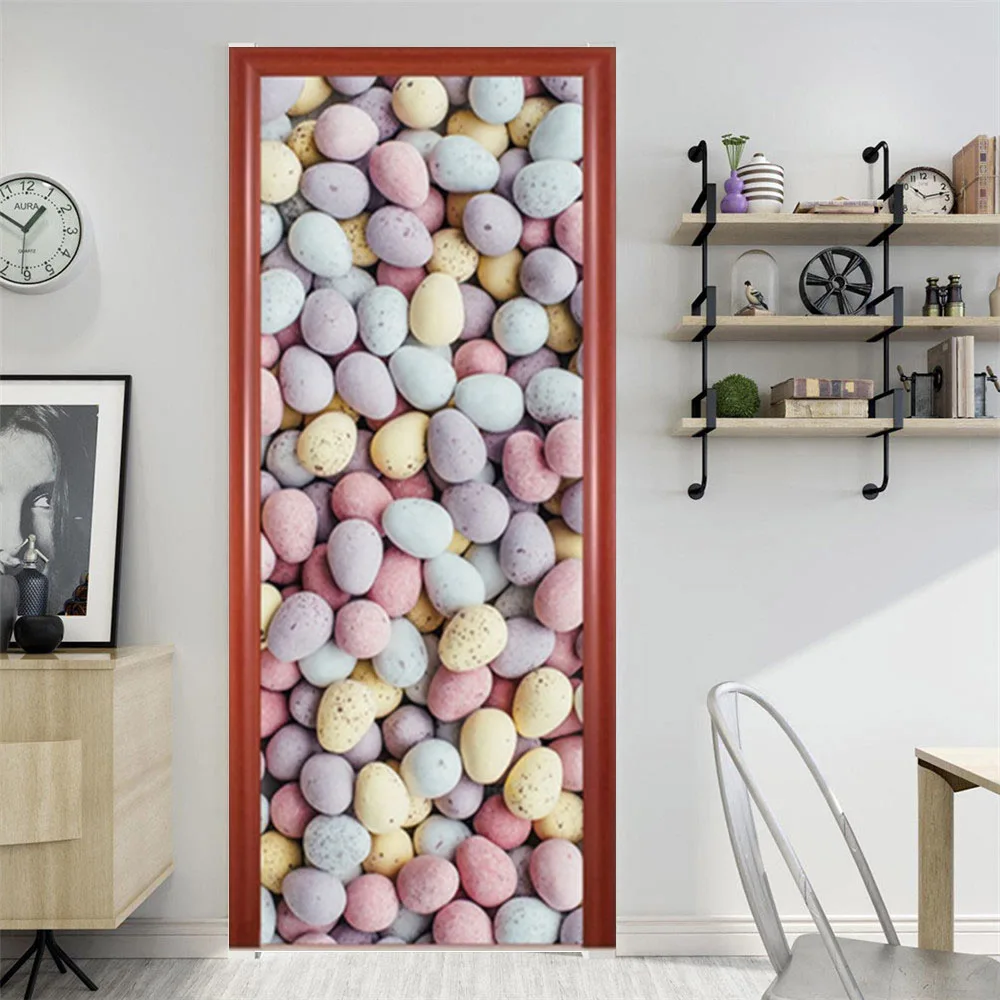 Door Stickers Self Adhesive Mural Wallpaper Poster PVC Removable ...