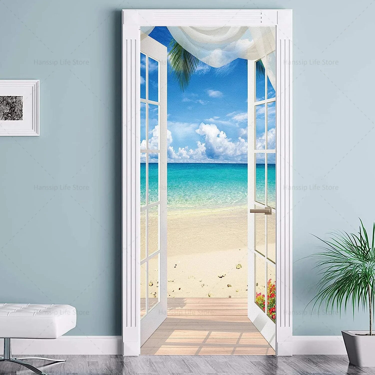 Door Stickers Vinyl PVC Waterproof Self-adhesive Posters for Bedroom ...