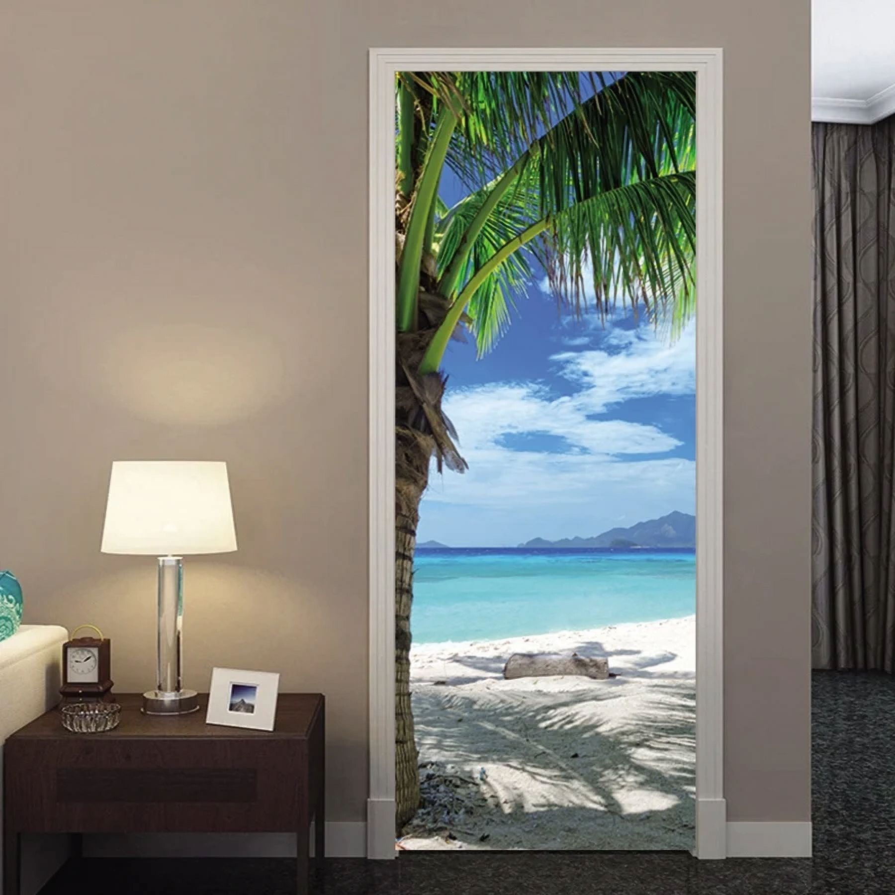 Door Stickers Wallpaper For Self-adhesive 3d Entrance Bathroom Sticker ...