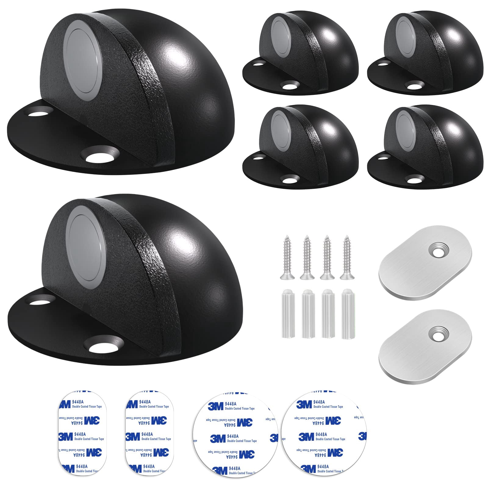 Door Stop, Adhesive Floor Door Stopper for Bottom of Door Stainless ...