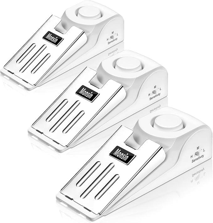 Door Stop Alarm, Door Stopper with 120DB Security Alarm, Floor Wedge ...