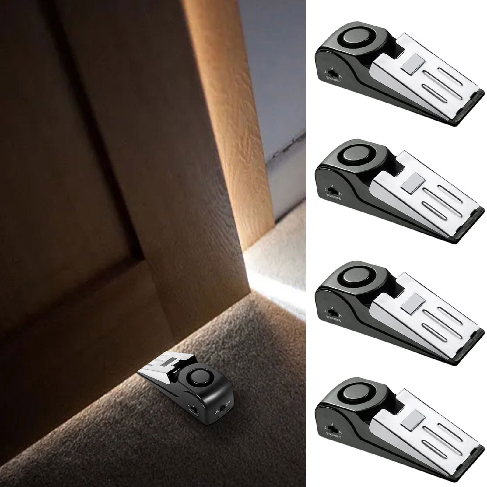 Door Stop Alarm With 120DB Door Stop 3 Level Of Sensitivities Door Stop ...