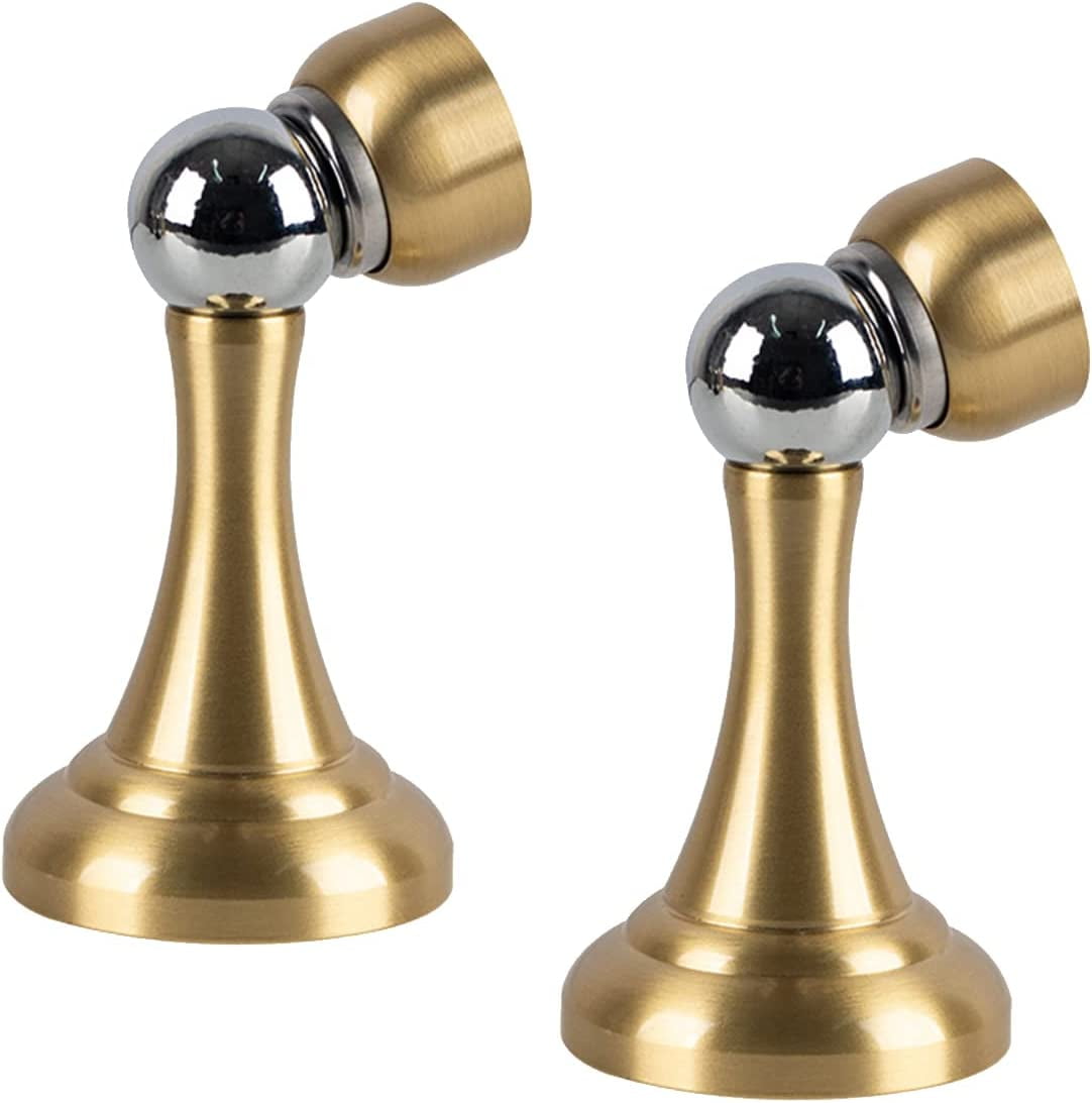 Door Stop, Magnetic Door Stopper Gold Brass Magnetic Door Stops Brushed ...