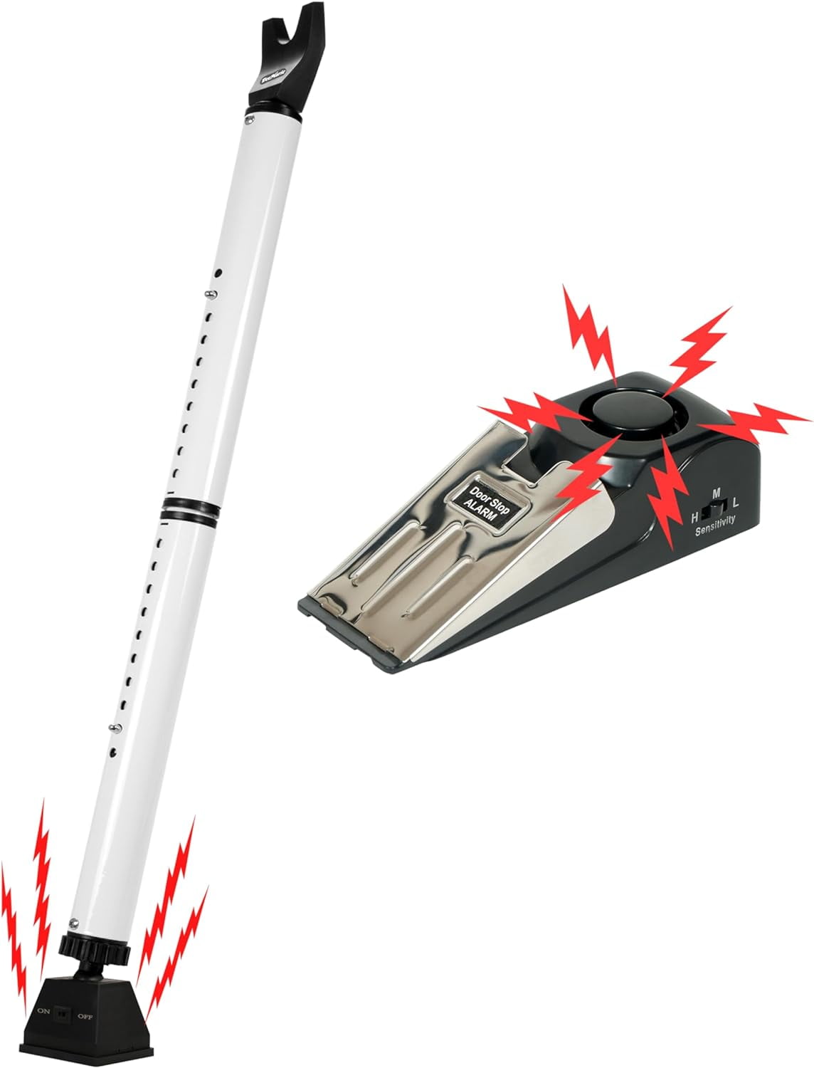 Door Stopper Alarm and Door Security Bar Alarm Bundle- 4-in-1 - House ...