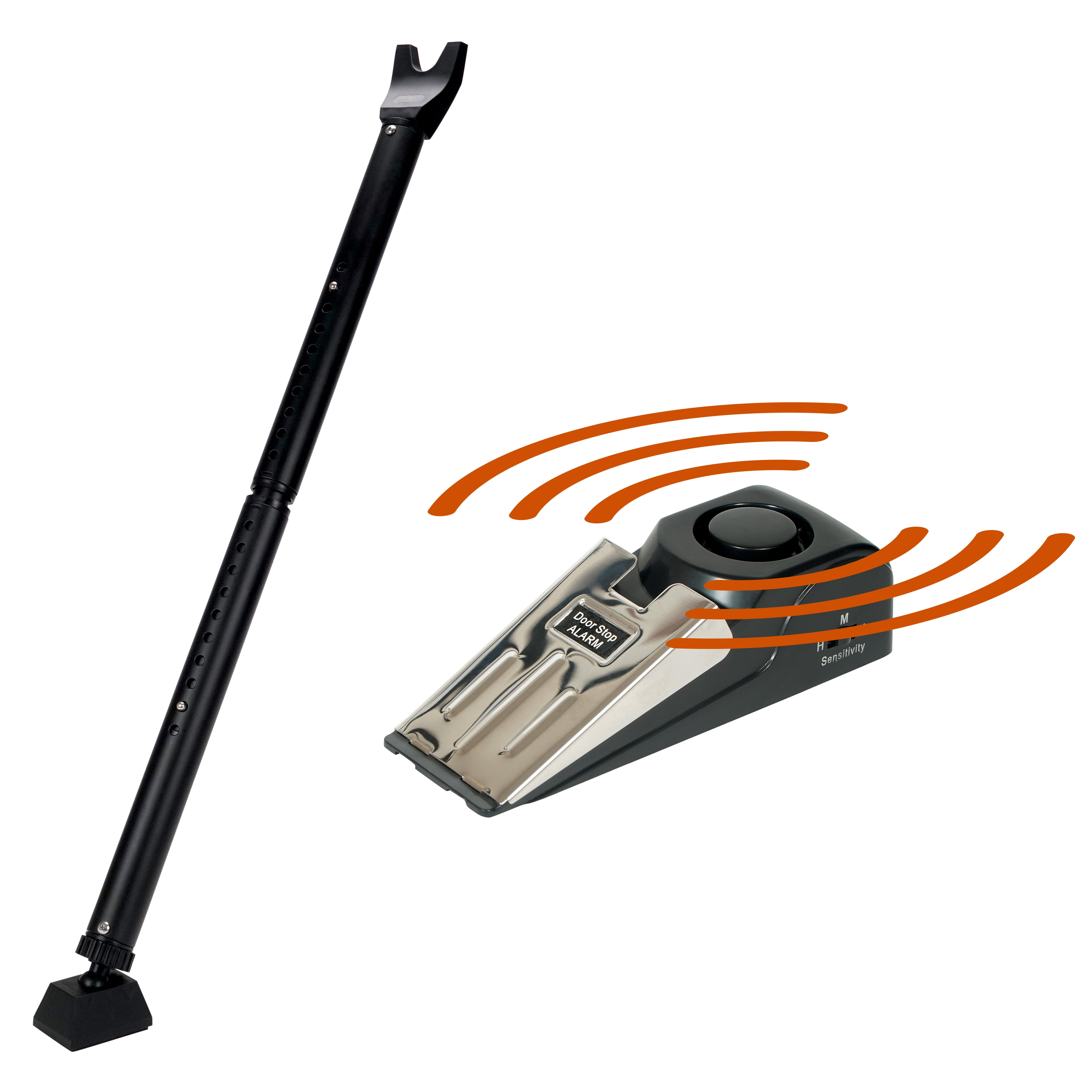 Door Stopper Alarm and Door Security Bar Bundle - House, Apartment ...