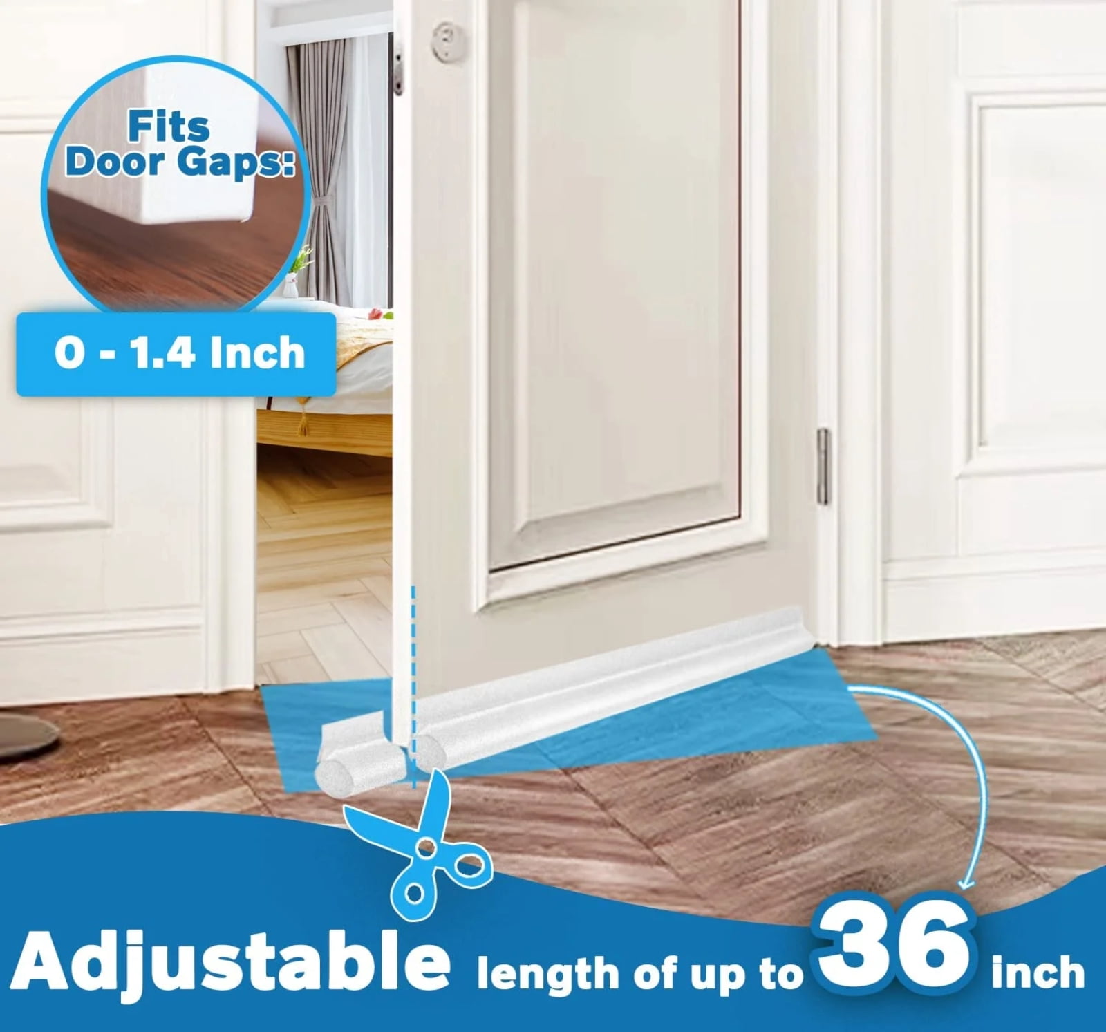 Door Stopper Under Door Blocker Door Sweep for Bottom of Door Cold ...