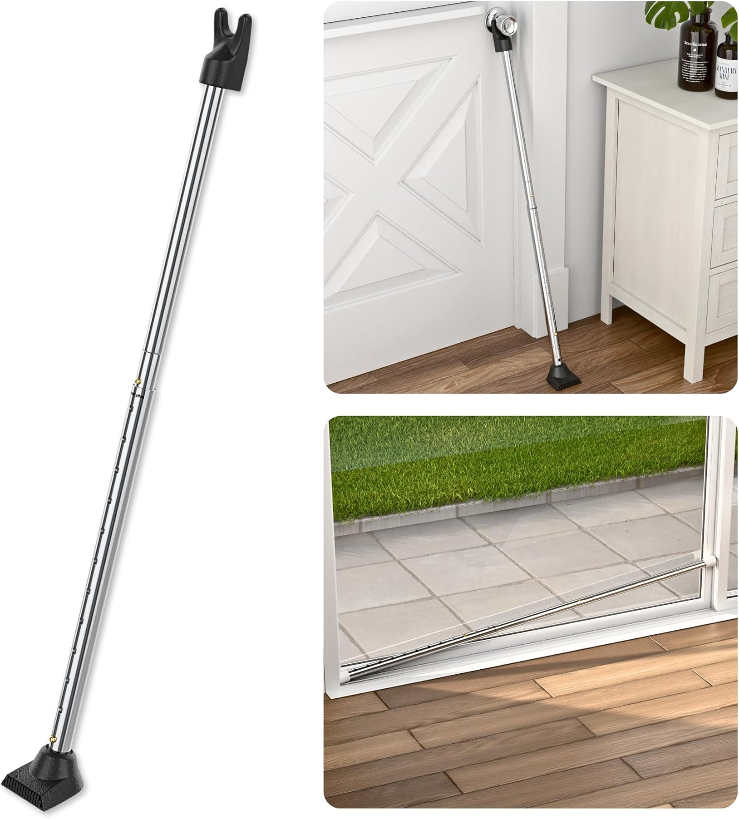 Door Stoppers Bar, 3 in 1 Adjustable Door Bar & Sliding Door Bar ...