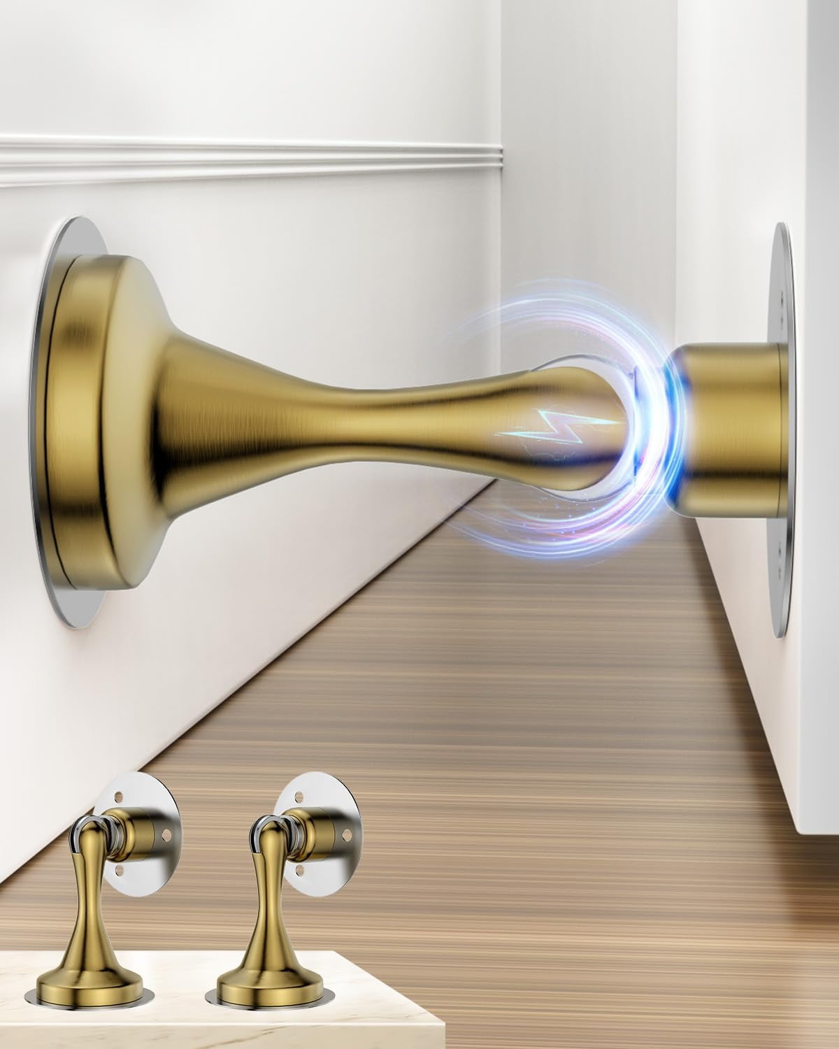 Door Stoppers Magnetic Door Catch - 2 Pack Stainless Steel Heavy Duty ...