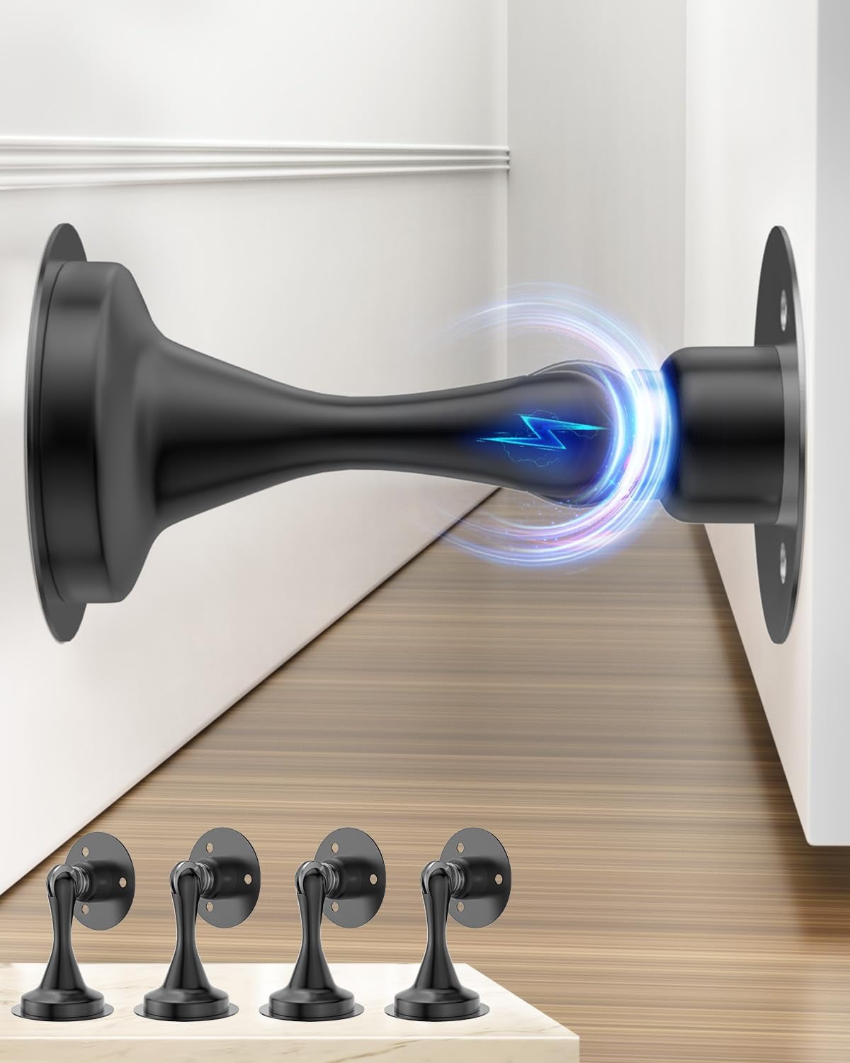 Door Stoppers Magnetic Door Catch - 4 Pack Stainless Steel Heavy Duty ...