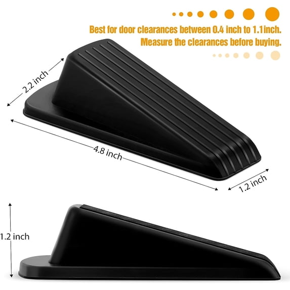 Door Stoppers for Bottom of Door on Floor, Door Gaps, Rubber Wedge ...