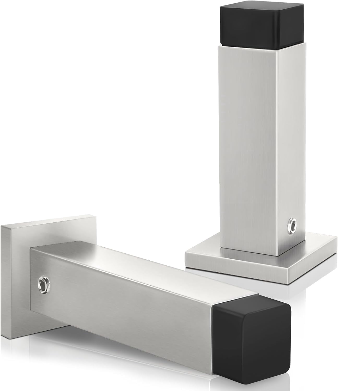 KOLKAO Door Stoppers, 3.4 Inch Metal Door Stop for Wall, Square ...
