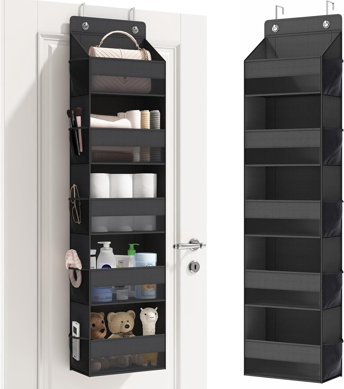 Over Door Storage Organizer, 5-Shelf Wall Mount Upgrade Hanging Storage ...