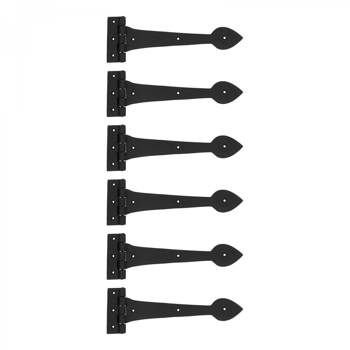 Door Strap Hinge Large Black Wrought Iron 12" L Heavy Duty Decorative ...