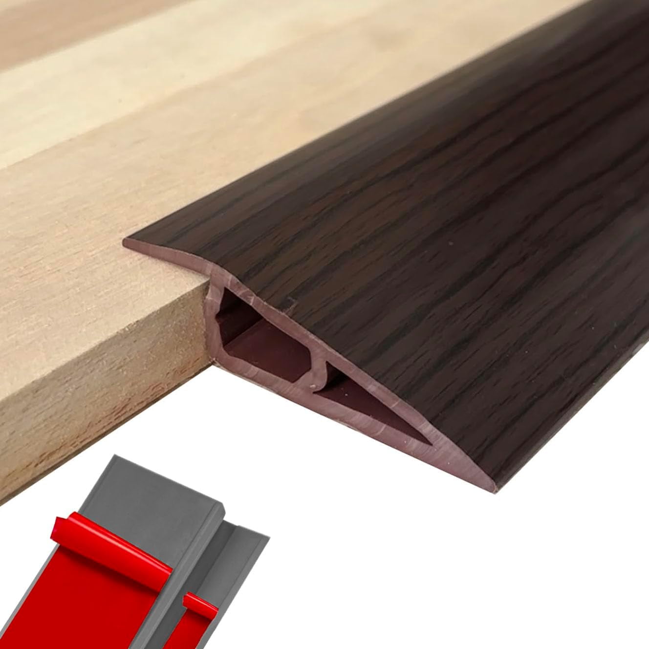 Door Threshold Ramps Floor Transition Strips 72 inch, 1/2'' ~ 3/5 ...