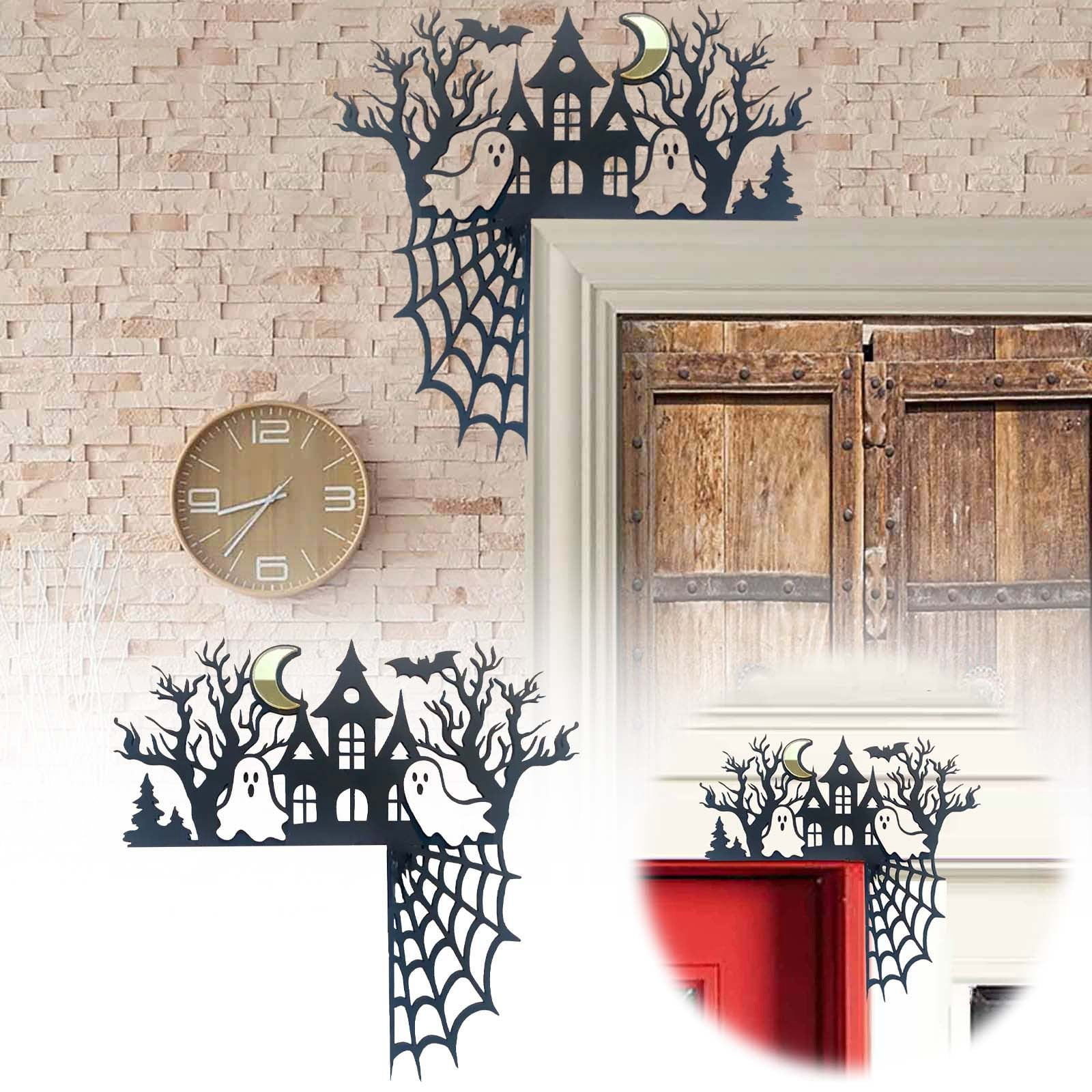 Door Topper Decorative Door Frame Corners Black Metal Castle Ghost ...