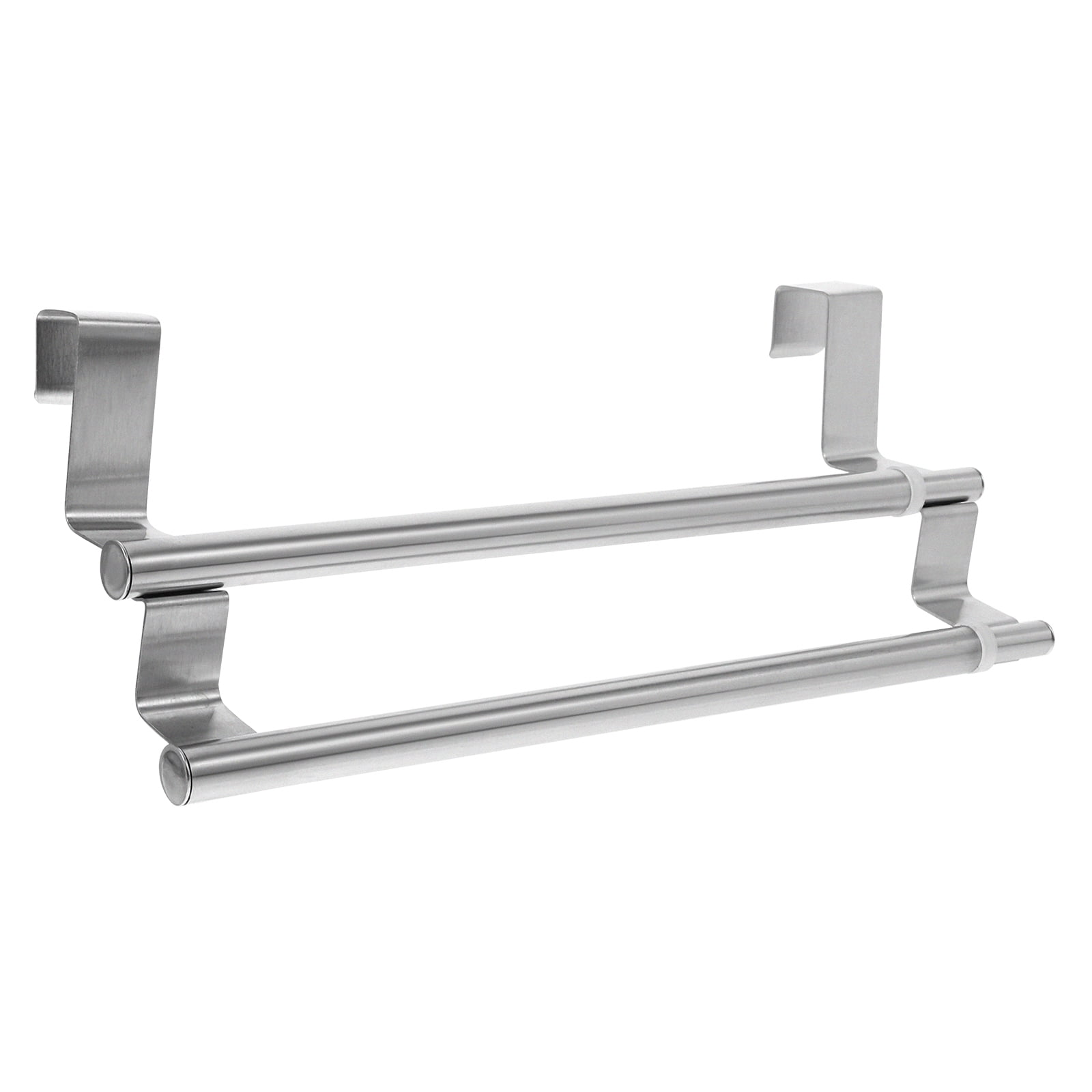 Over Door Towel Rack Hanger: Stretchable 2 Tiered Stainless Steel Drill ...