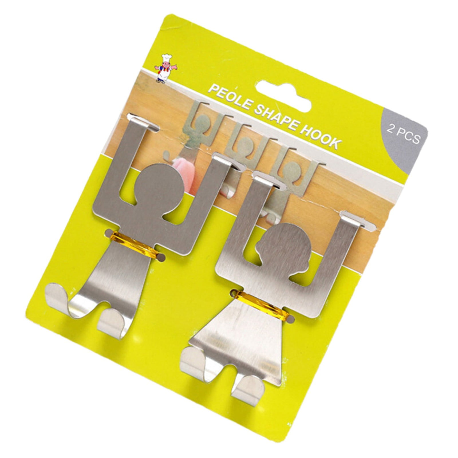 Door Towel Rack Human Shaped Stainless Door Mounted Hook For Kitchen ...