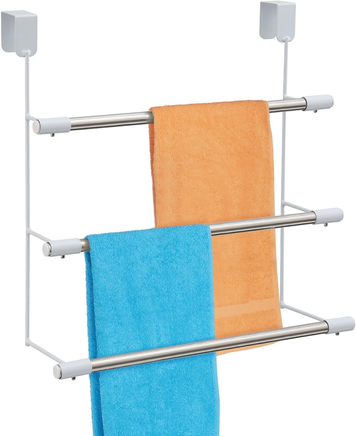 Over The Door Towel Racks, Bathroom 3-Tier Stainless Steel Organizer ...