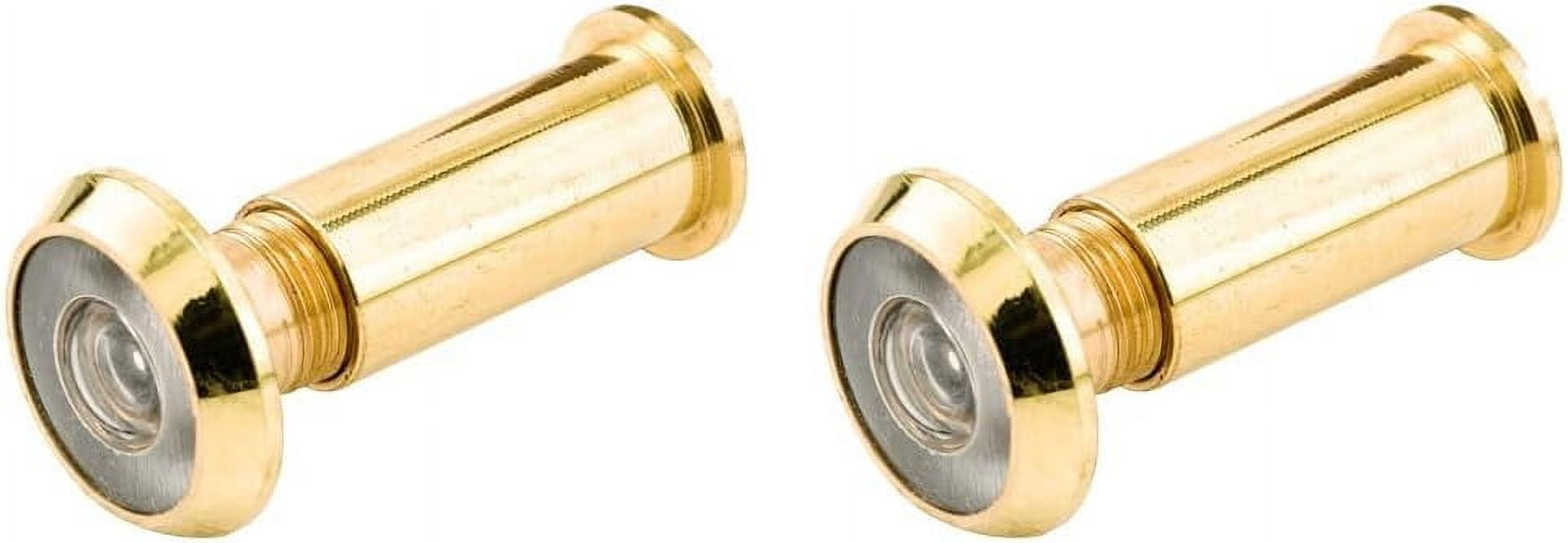 Door Viewer, 1/2 in. x 180 Degree, Solid Brass Housing, Plastic Lens ...