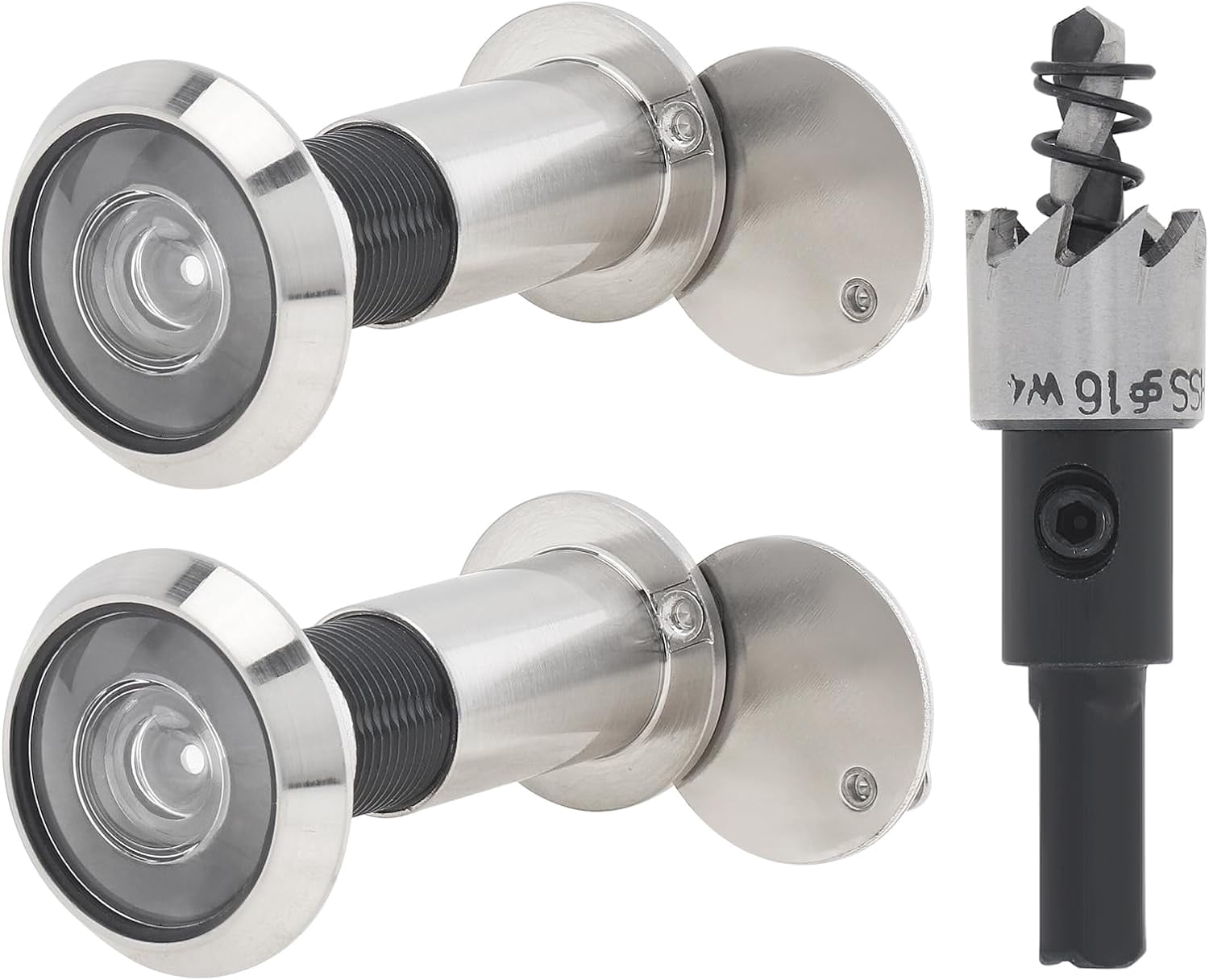 Door Viewer Peephole, 200 Degree Peephole with 5/8" (16mm) Drill Bit ...