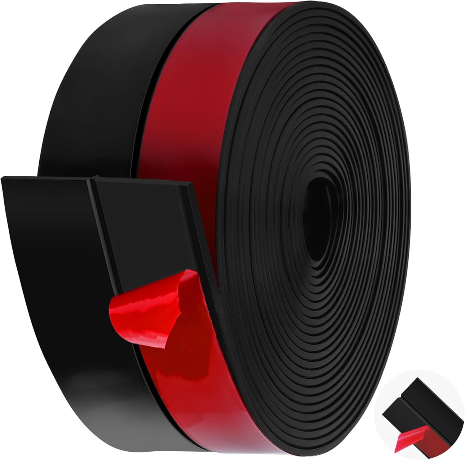 Door Weather Stripping 3IN (W) x 20FT (L) Door Draft Stopper Seal Tape ...