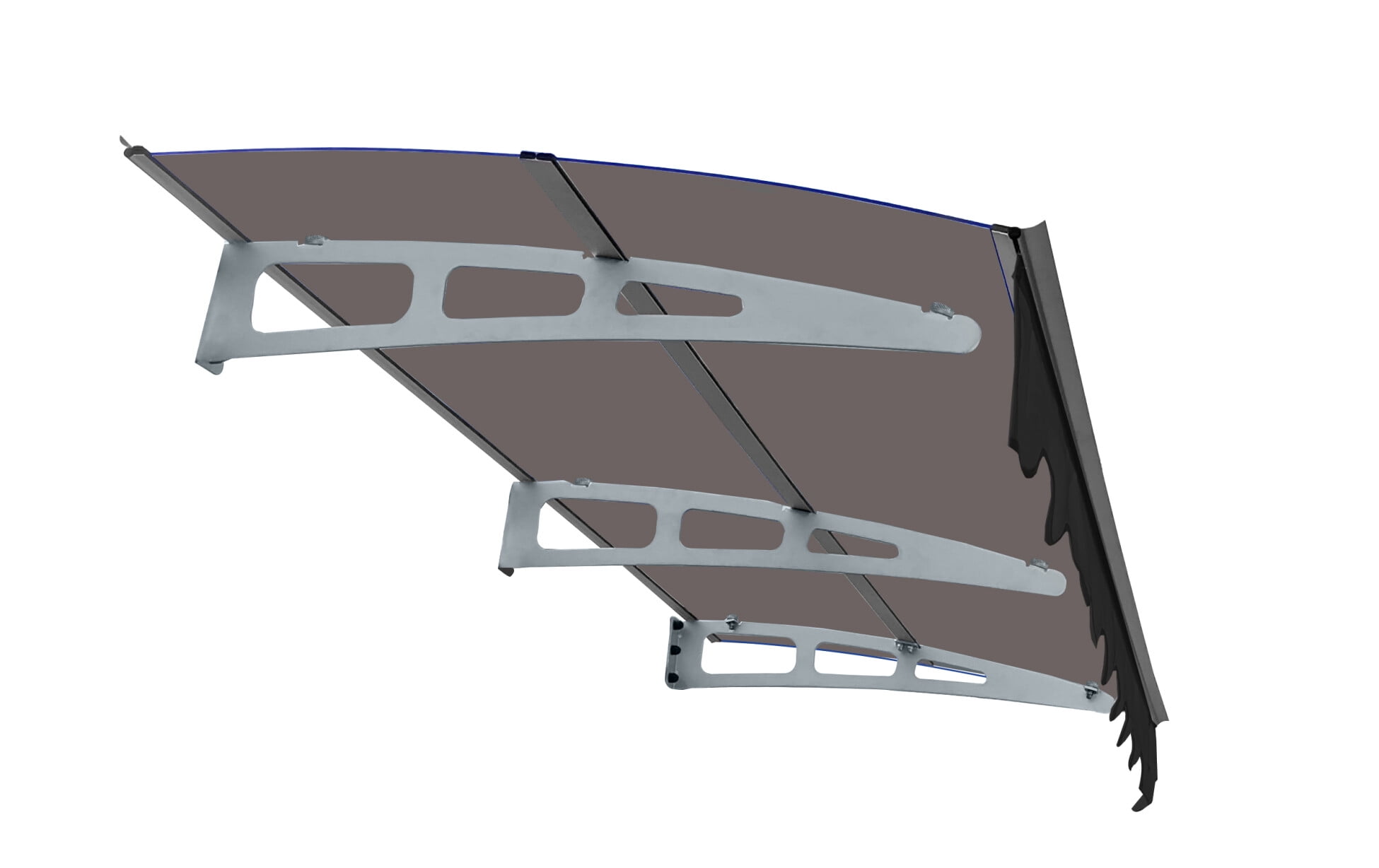 Door Window Awning Canopy , 79" x 34" Awnings with Polycarbonate Sheet ...