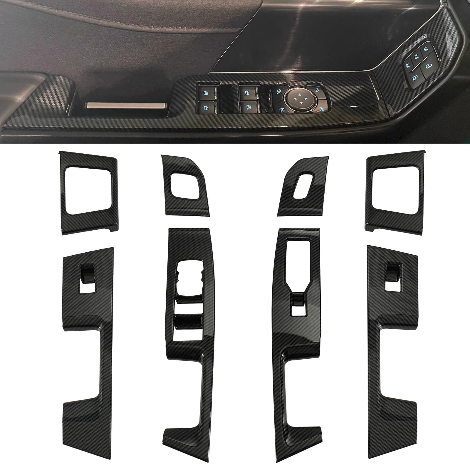 Door Window Button Control IFF17 Panel Trim Cover for Ford Raptor 2022 ...