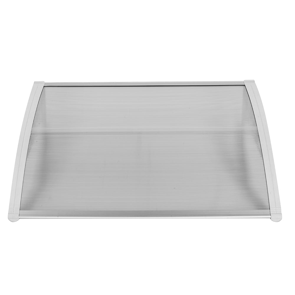 Door & Window Rain Cover Eaves Transparent Board & White Holder for ...
